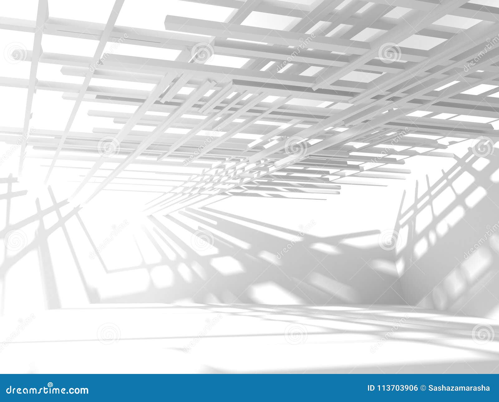 White Architecture Construction Modern Interior Background Stock ...