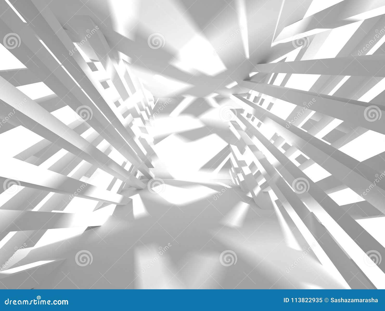 White Architecture Construction Modern Interior Background Stock ...