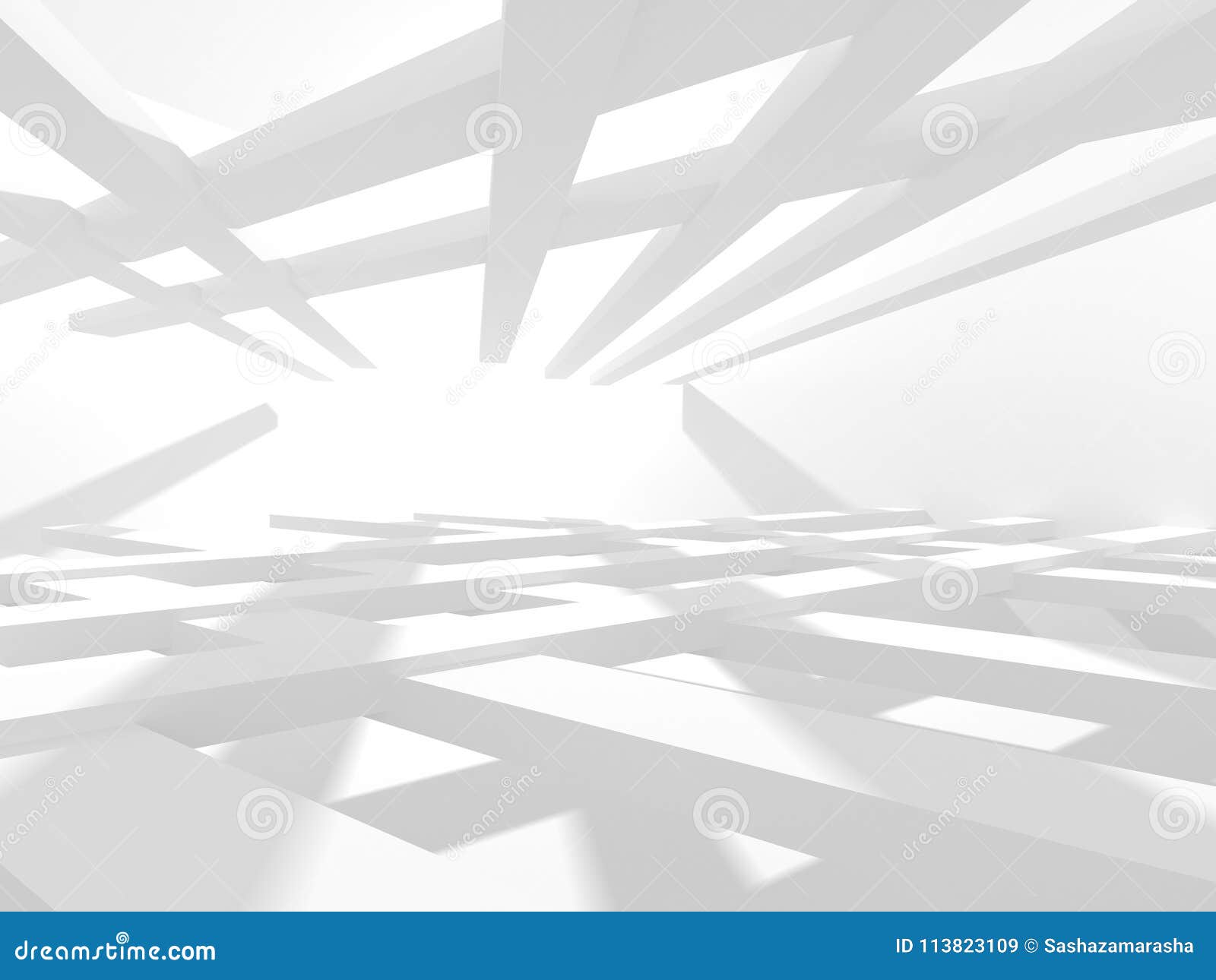 White Architecture Construction Modern Interior Background Stock ...