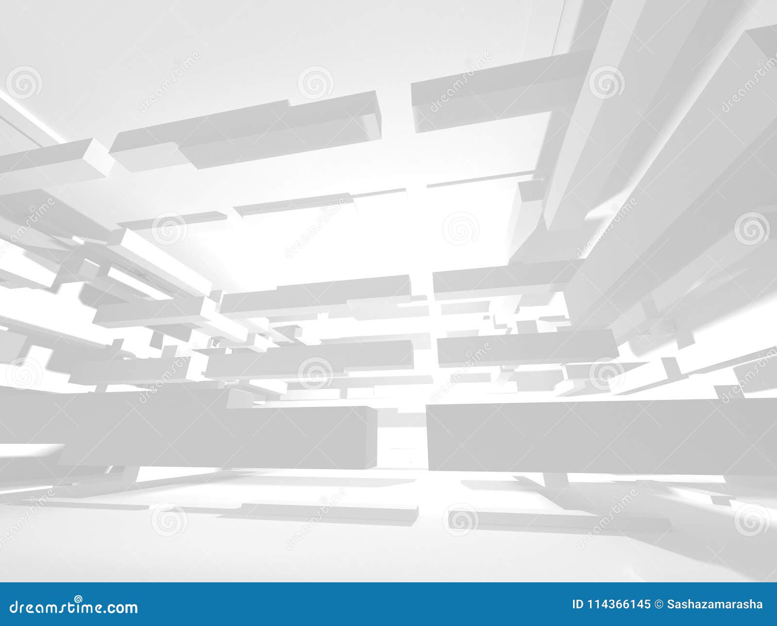 White Architecture Construction Modern Interior Background Stock ...