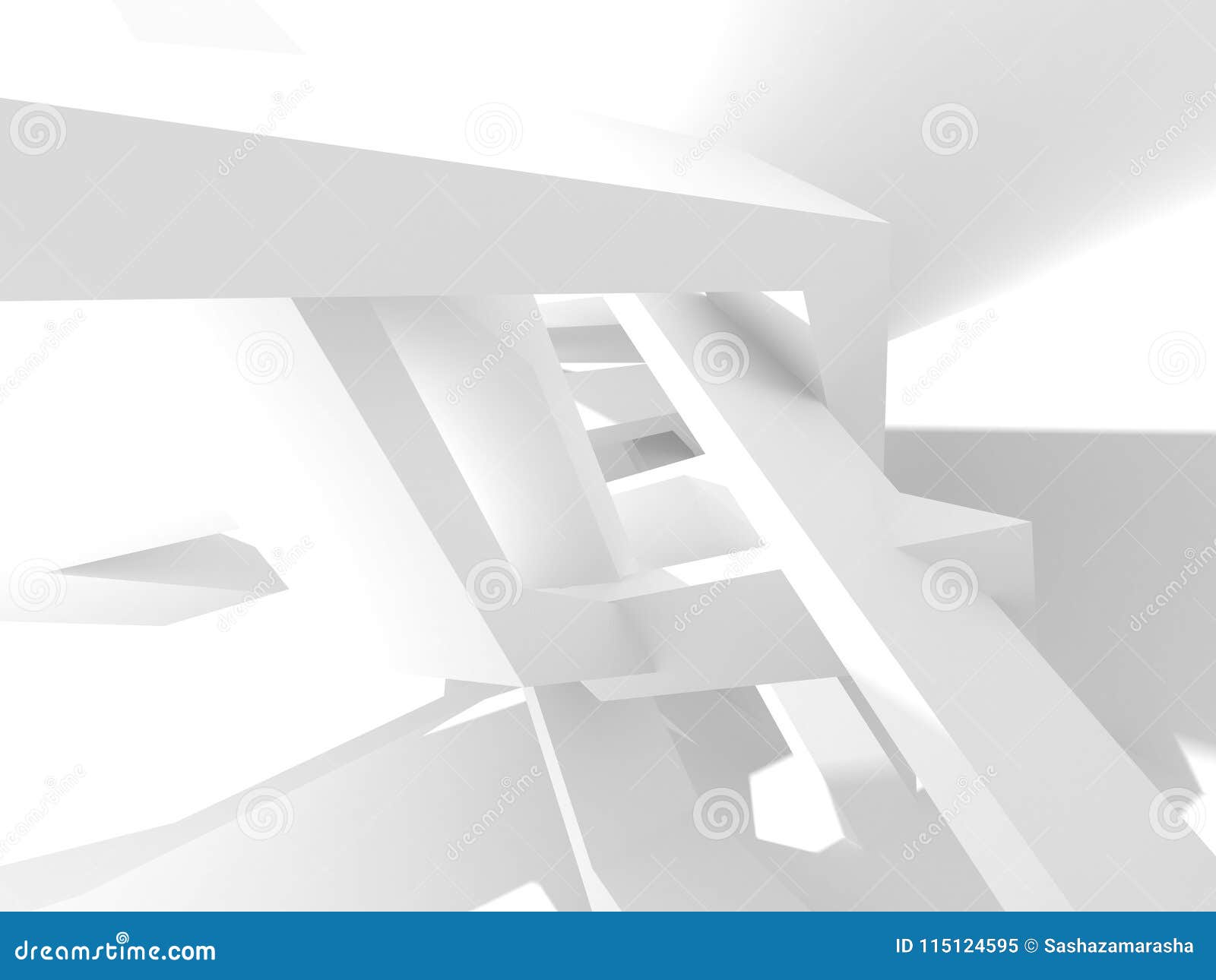 White Architecture Construction Modern Interior Background Stock ...