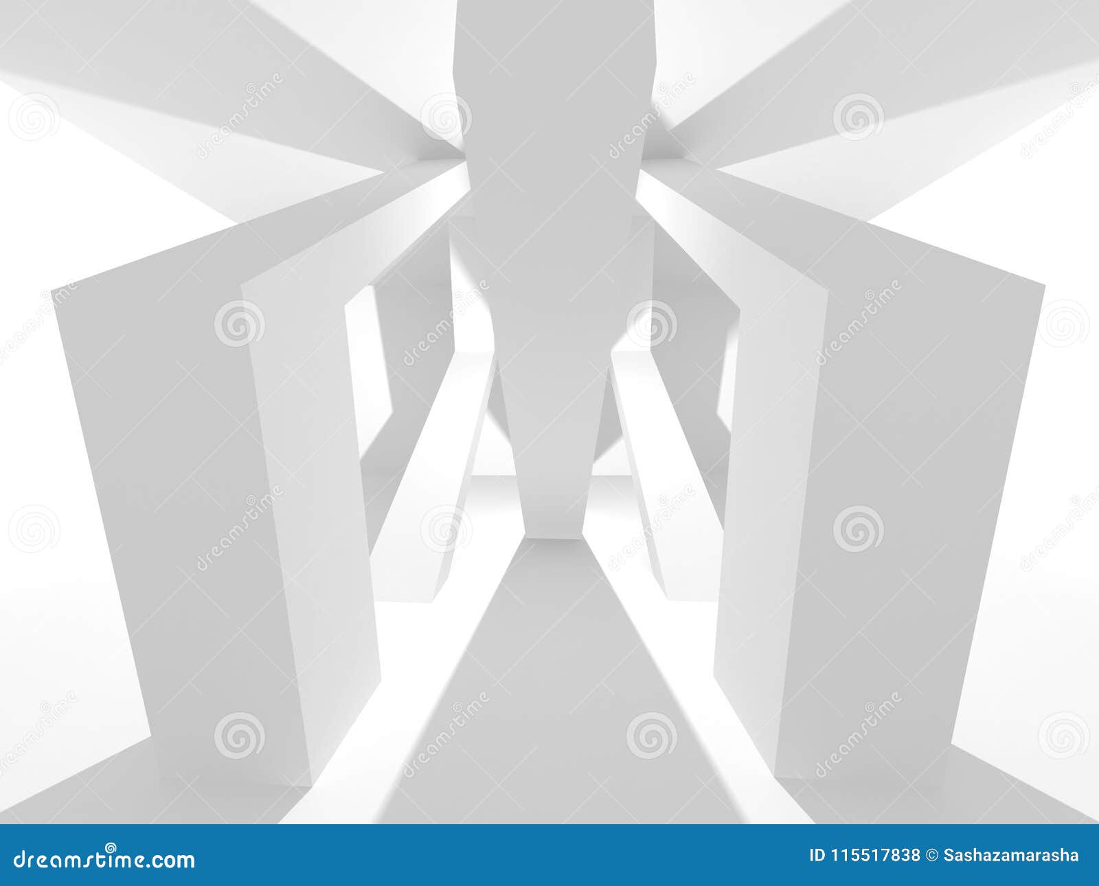 White Architecture Construction Modern Interior Background Stock Photo ...