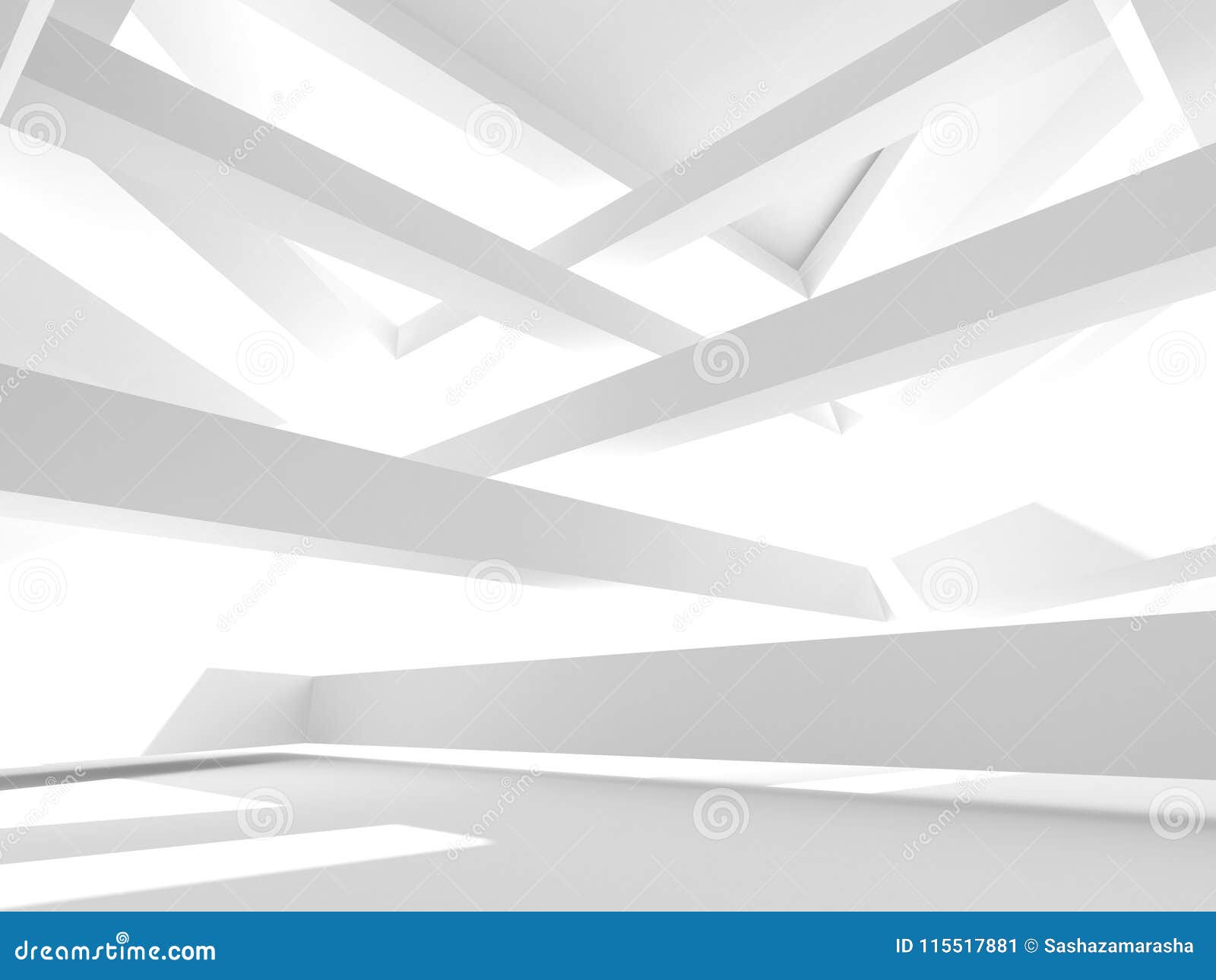 White Architecture Construction Modern Interior Background Stock Image ...