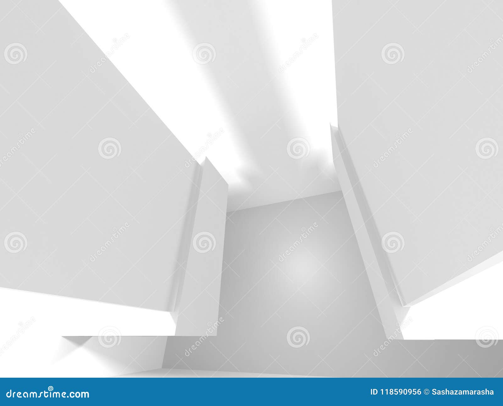 White Architecture Construction Modern Interior Background Stock ...
