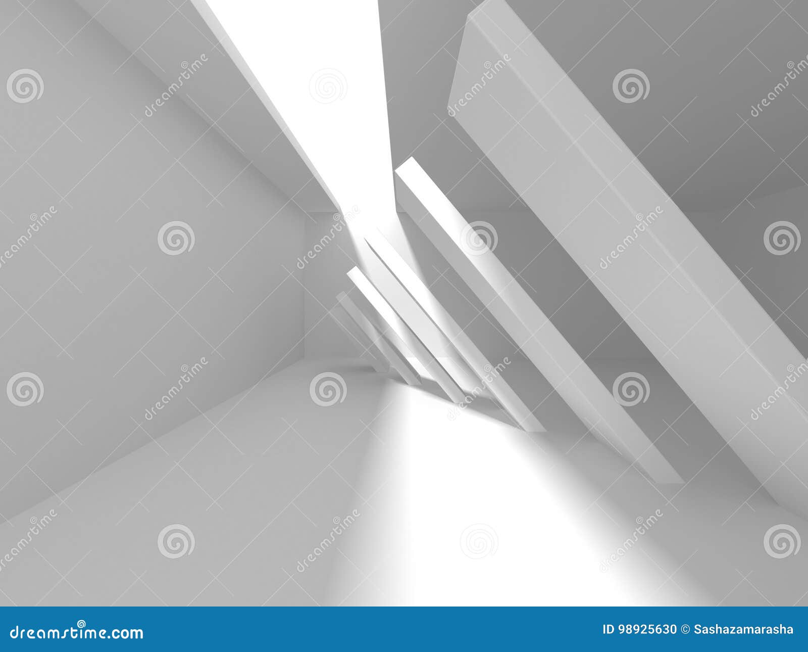 White Architecture Construction Modern Interior Background Stock ...