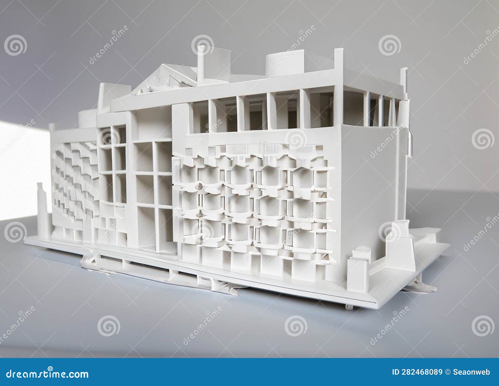 The White Architecture Model on the Board Editorial Stock Image ...