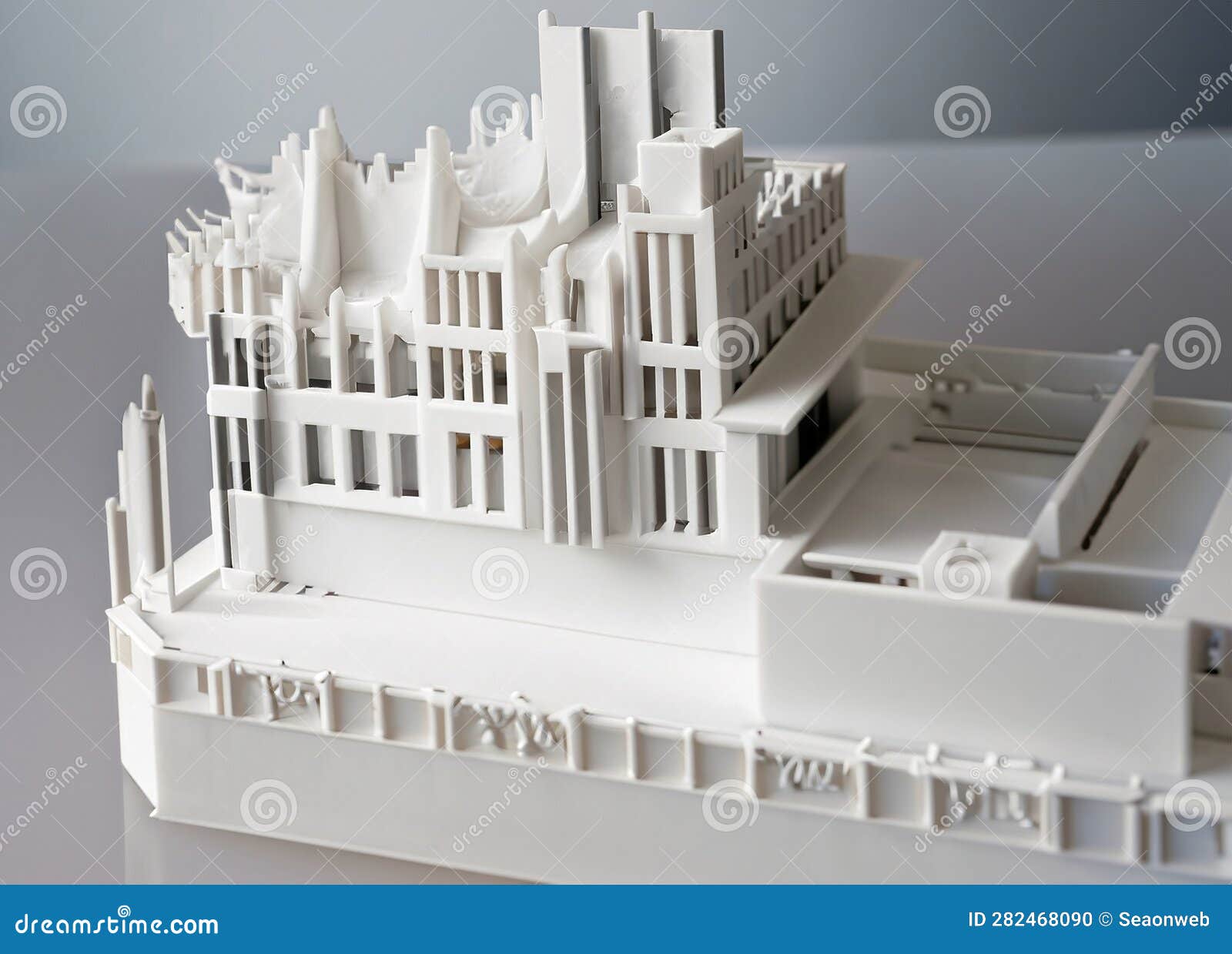 The White Architecture Model on the Board Editorial Image ...