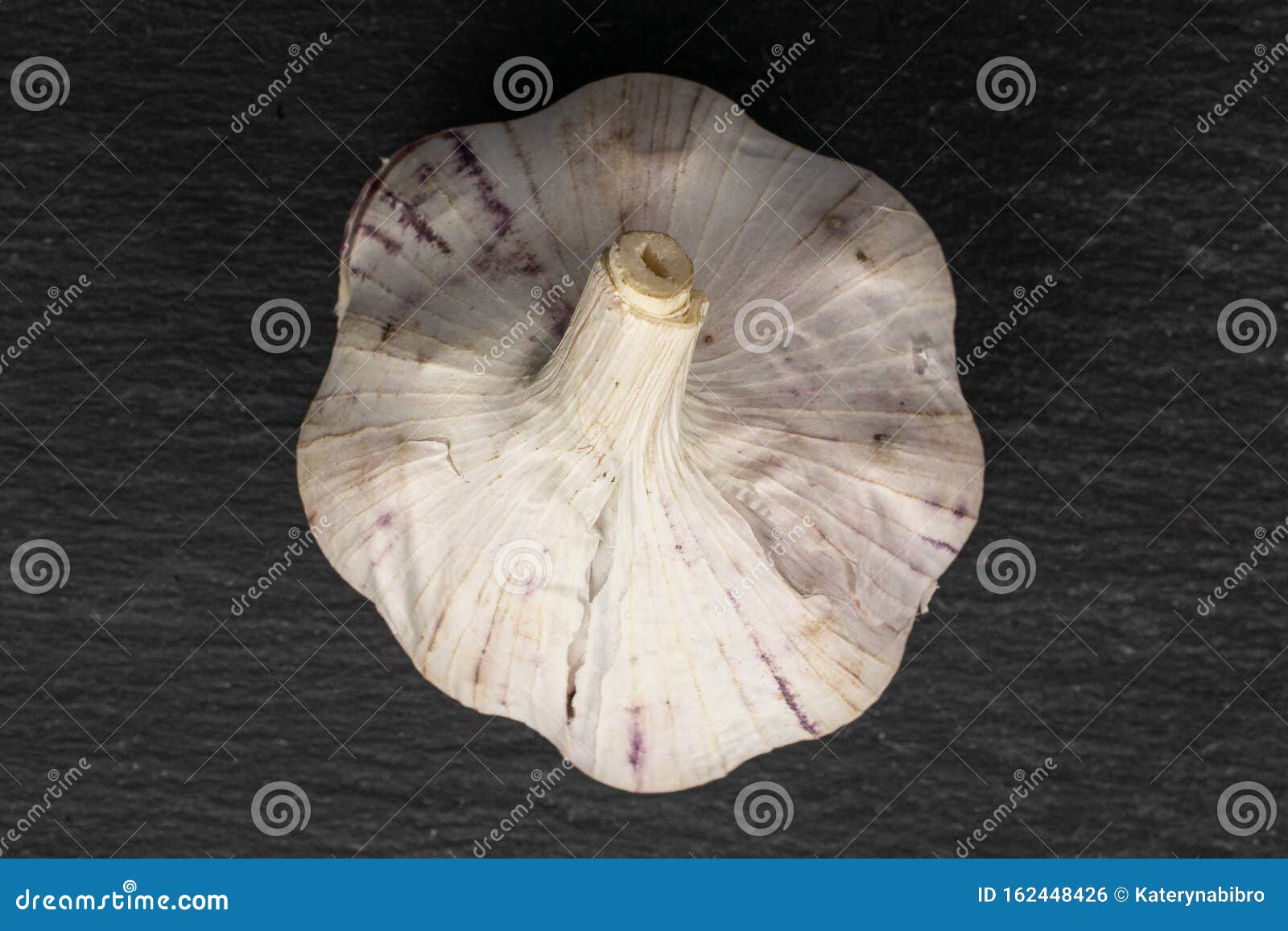 White Aromatic Garlic on Grey Stone Stock Photo - Image of garlic ...