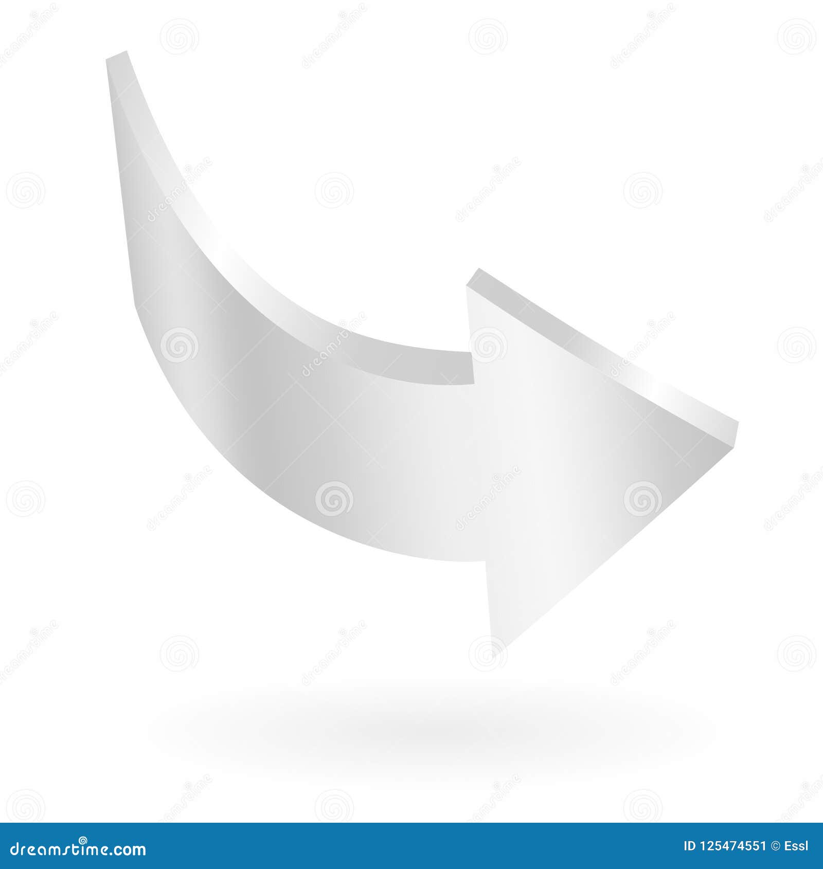 White Arrow. Isolated Circular Vector Sign. Stock Vector - Illustration ...