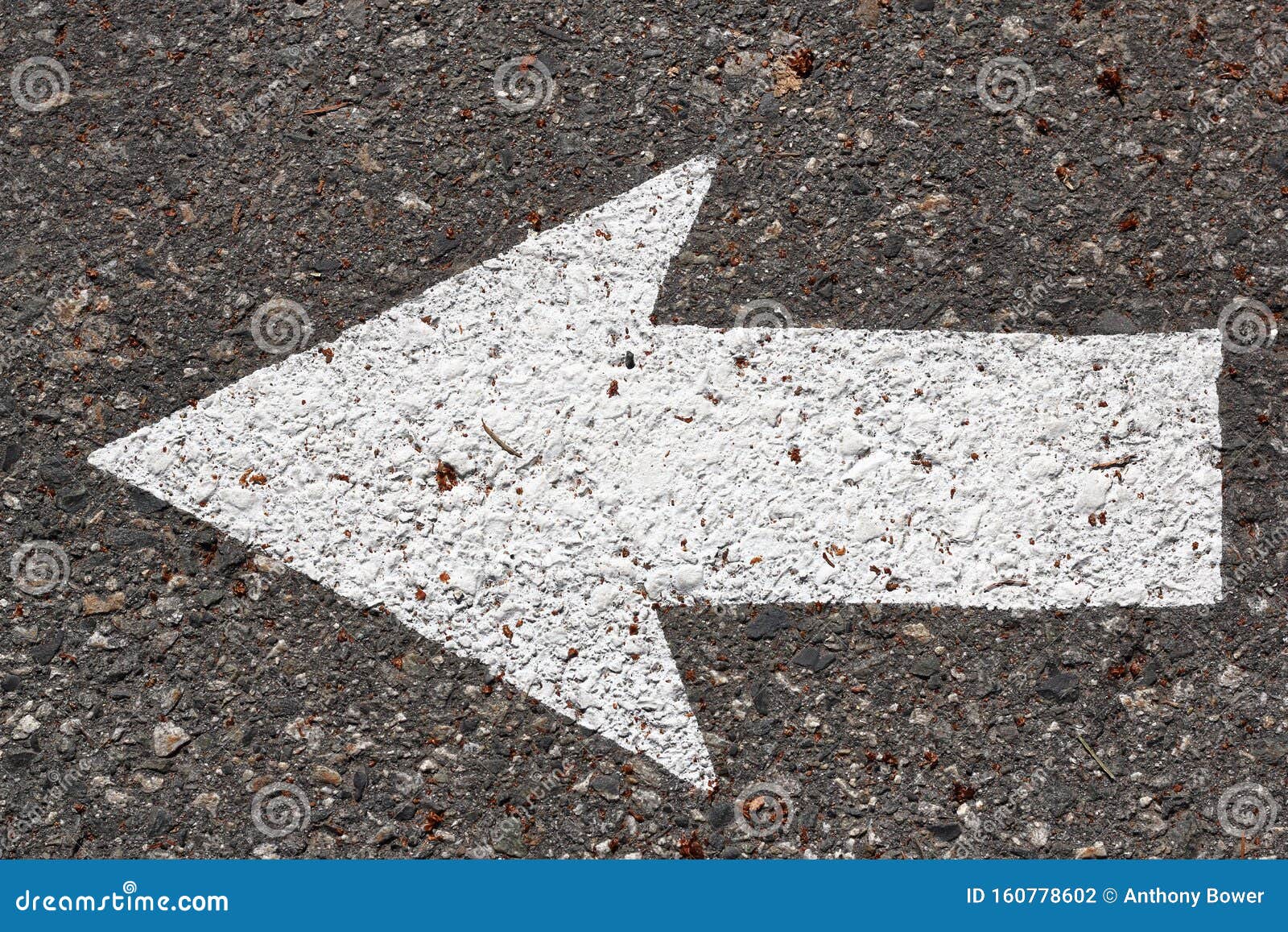 Pavement Arrow Controlling the Direction of Traffic Stock Photo - Image ...
