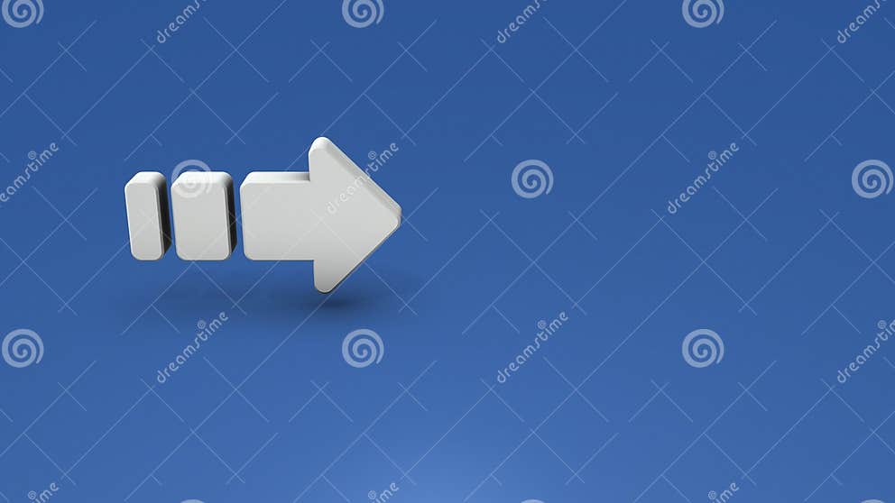 White Arrow Pointing To the Right. an Abstract Concept that Represents ...