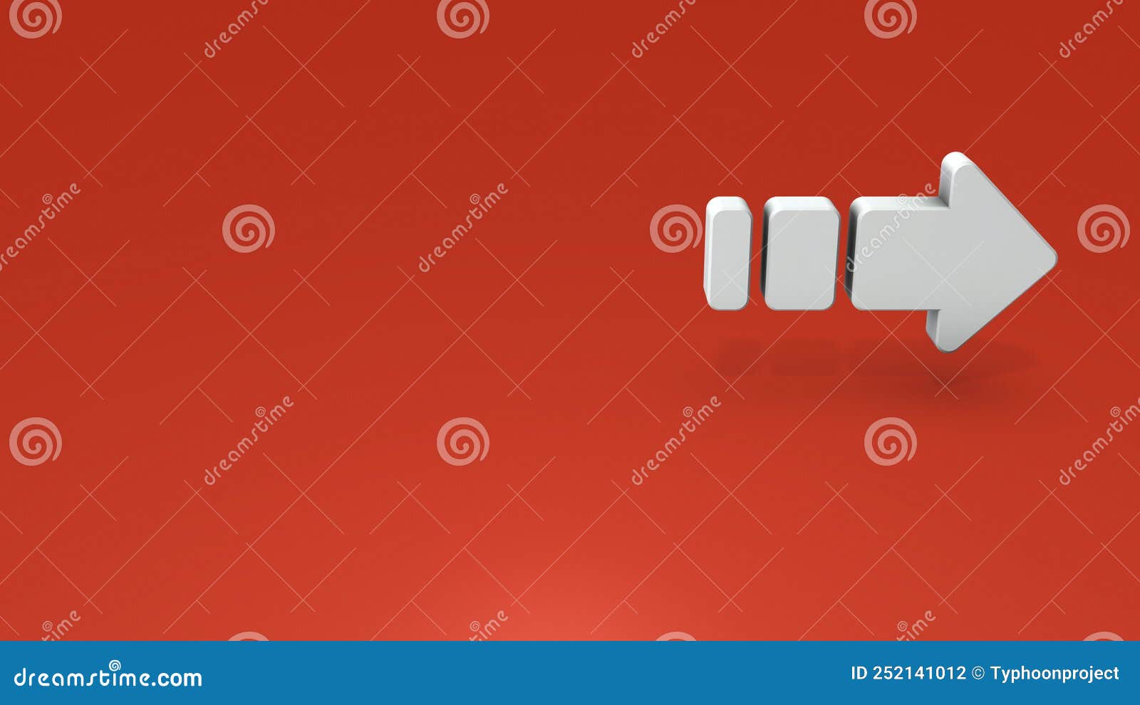 White Arrow Pointing To the Right. an Abstract Concept that Represents ...