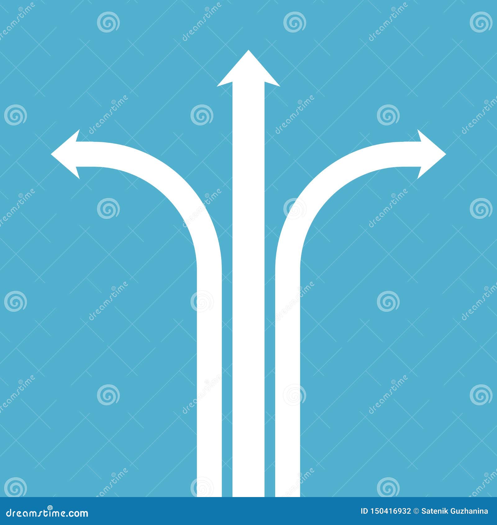 Three Separation Pathways Cartoon Vector | CartoonDealer.com #248927343