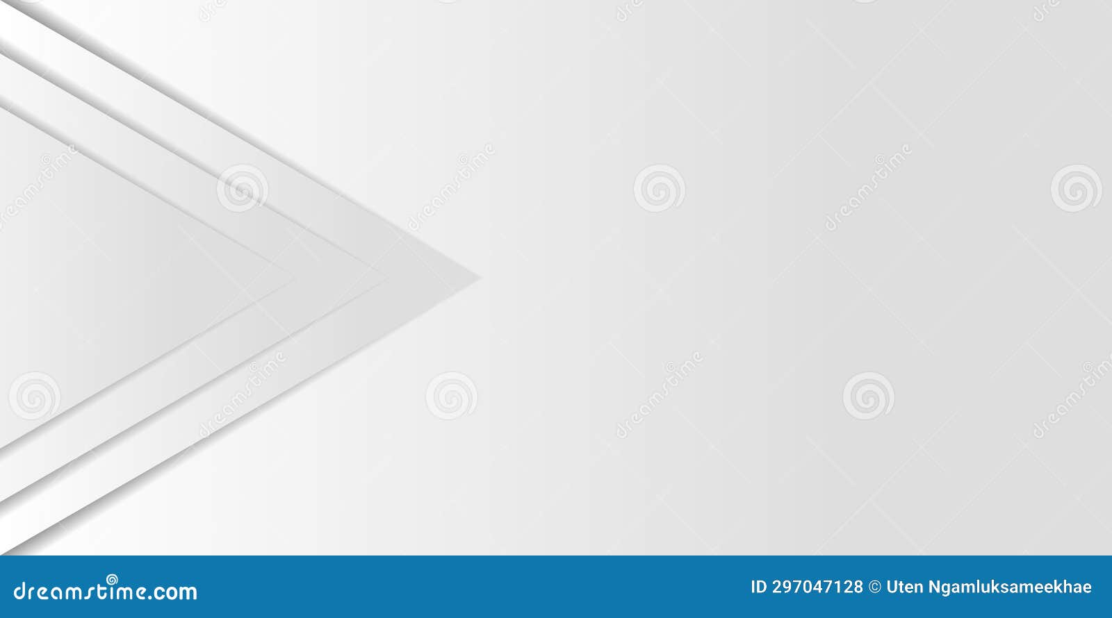 White Arrowhead Triangle. Gray Paper Cut Background Stock Vector ...