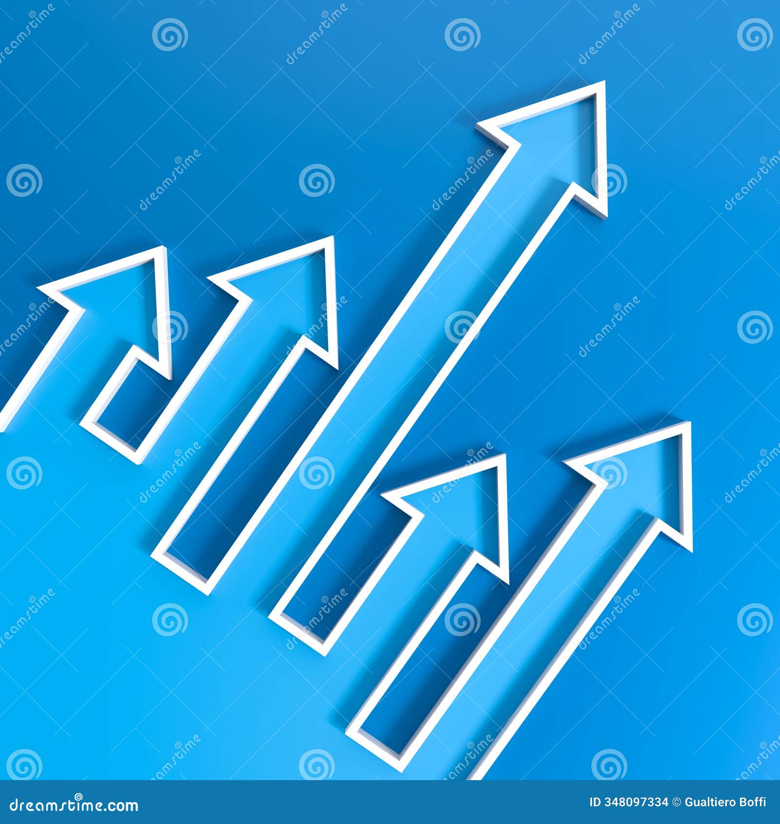 Arrows Pointing Upwards That Gradually Decrease In Size. Abstract ...