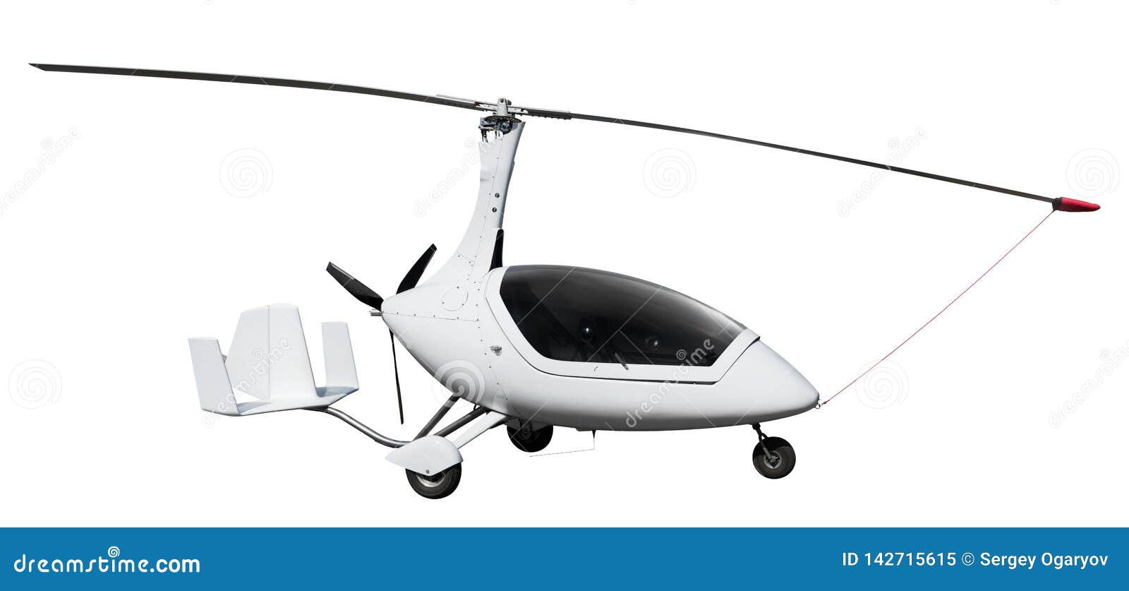 White Autogyro or Gyrocopter Stock Image - Image of aircraft, modern ...