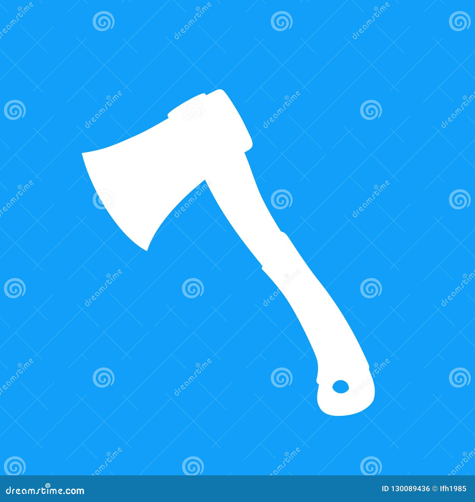 White axe on blue stock vector. Illustration of background - 130089436