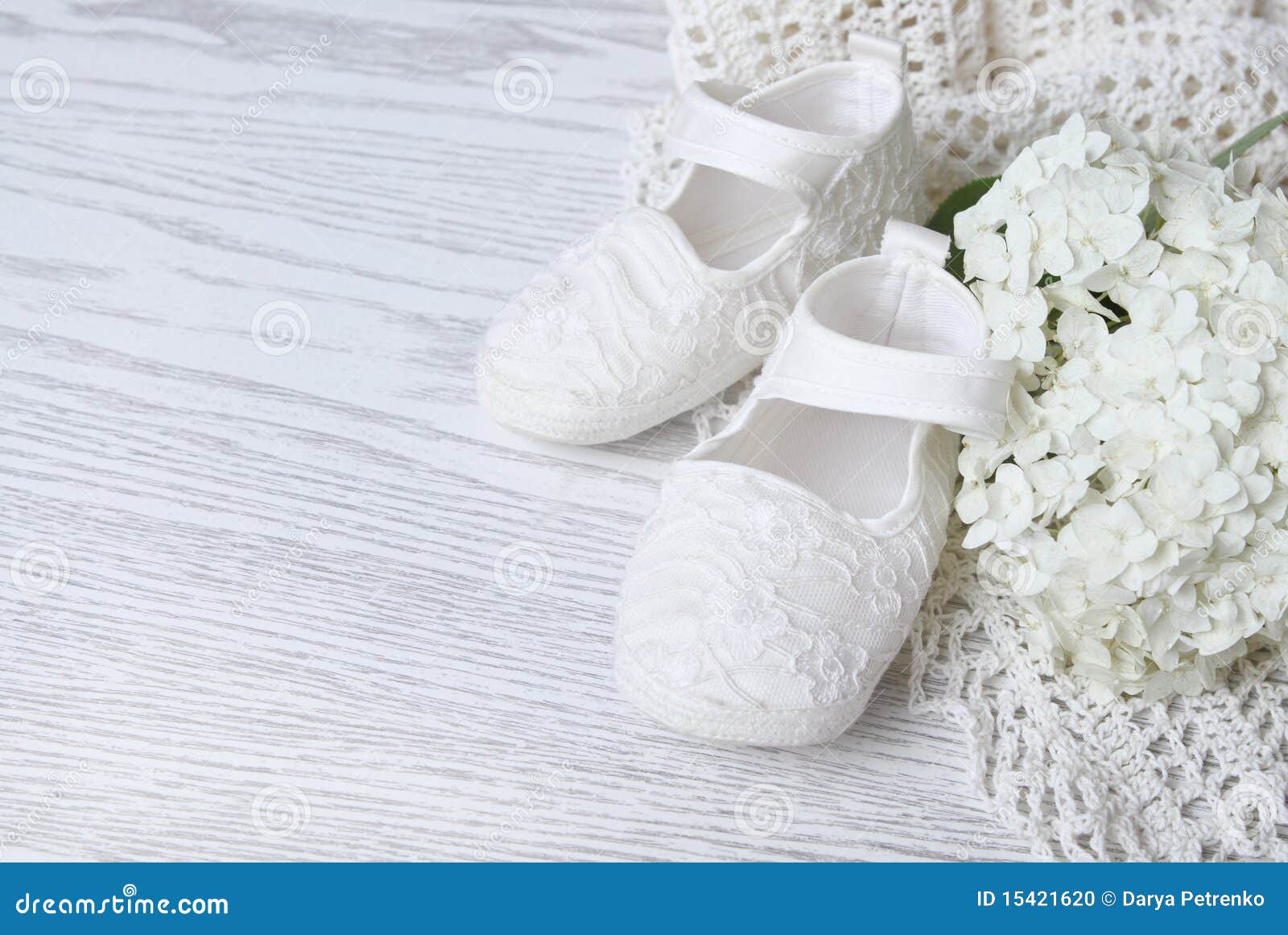 White baby shoes stock photo. Image of decoration, family - 15421620