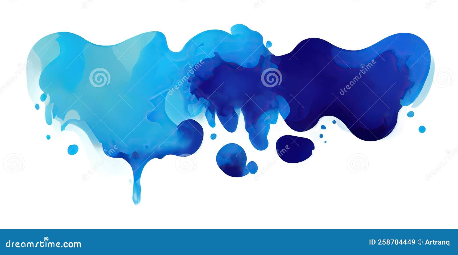 A White Backdrop with a Blue Gradient Dab of Paint. Stock Illustration ...