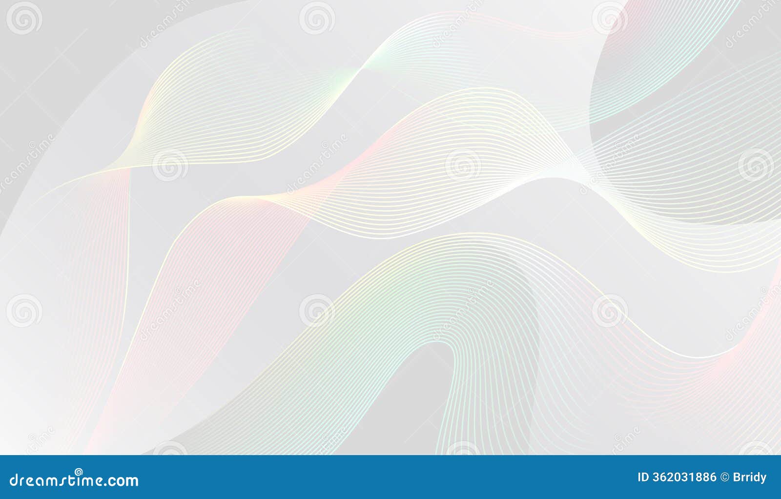White Background with Abstract Gradient Waves. Line Minimal Pattern ...