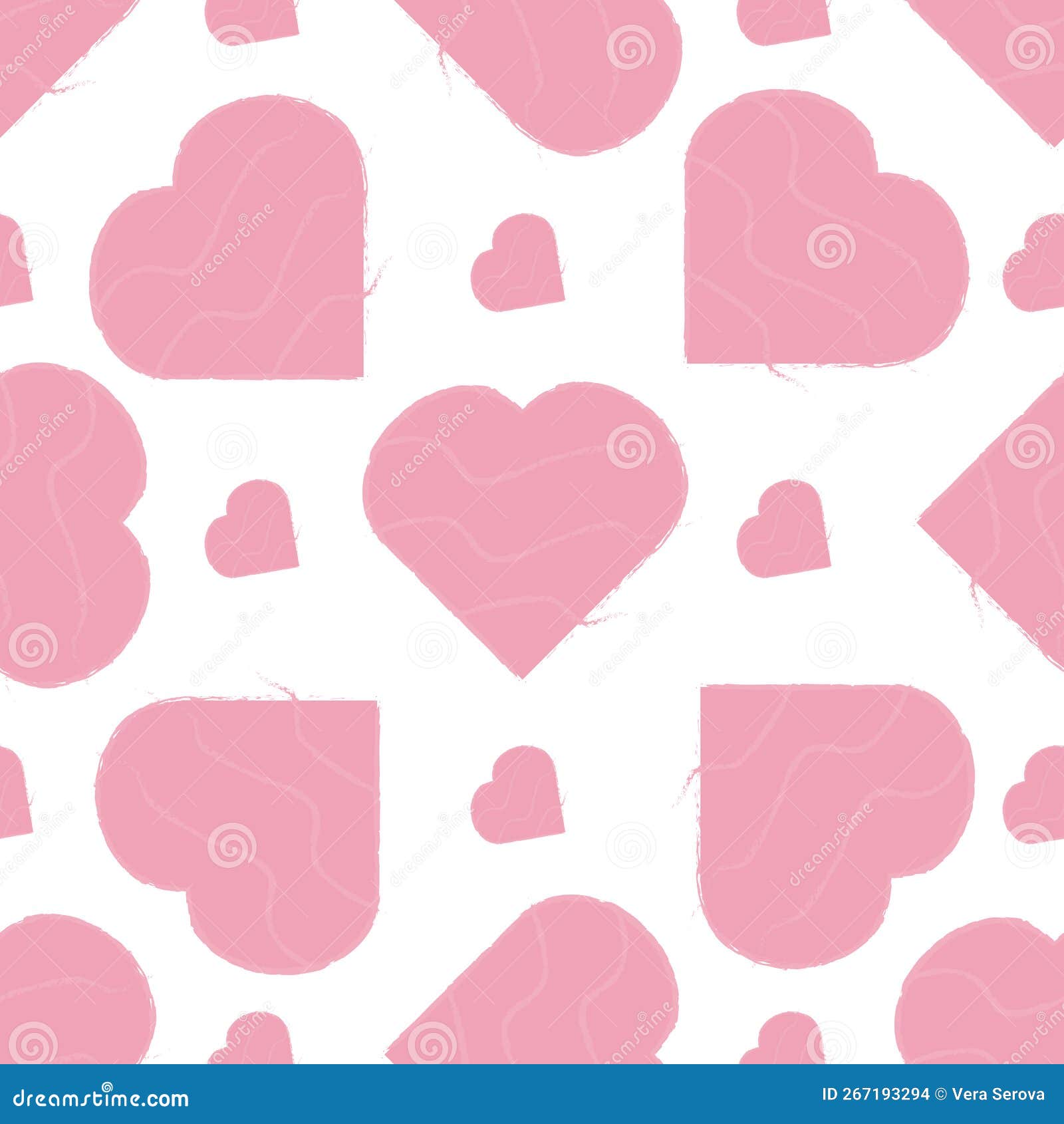 Pink Heart Pattern in Vector. Packaging Pattern. Stock Vector ...