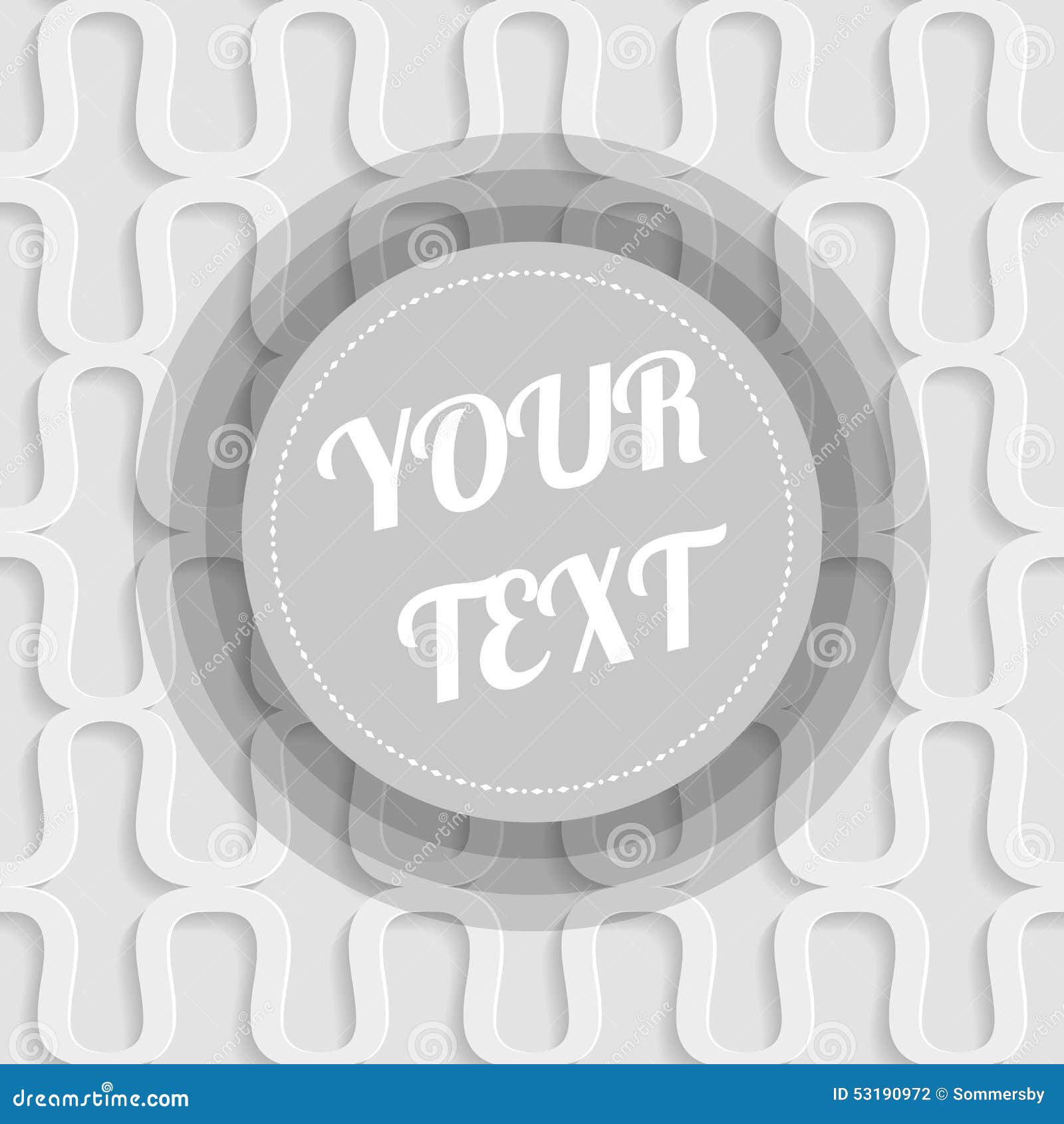 White Background of Abstract Waves. Seamless Pattern with Minimal Round ...