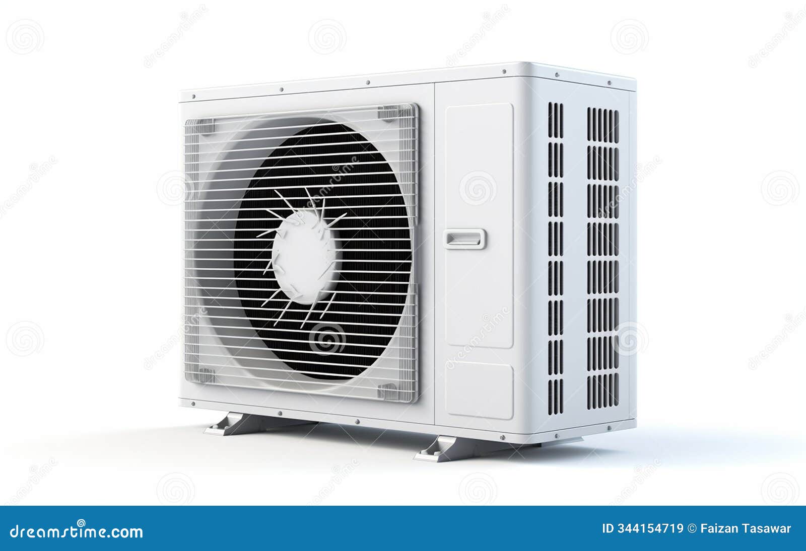 White Background Accentuates AC Condenser Stock Illustration ...