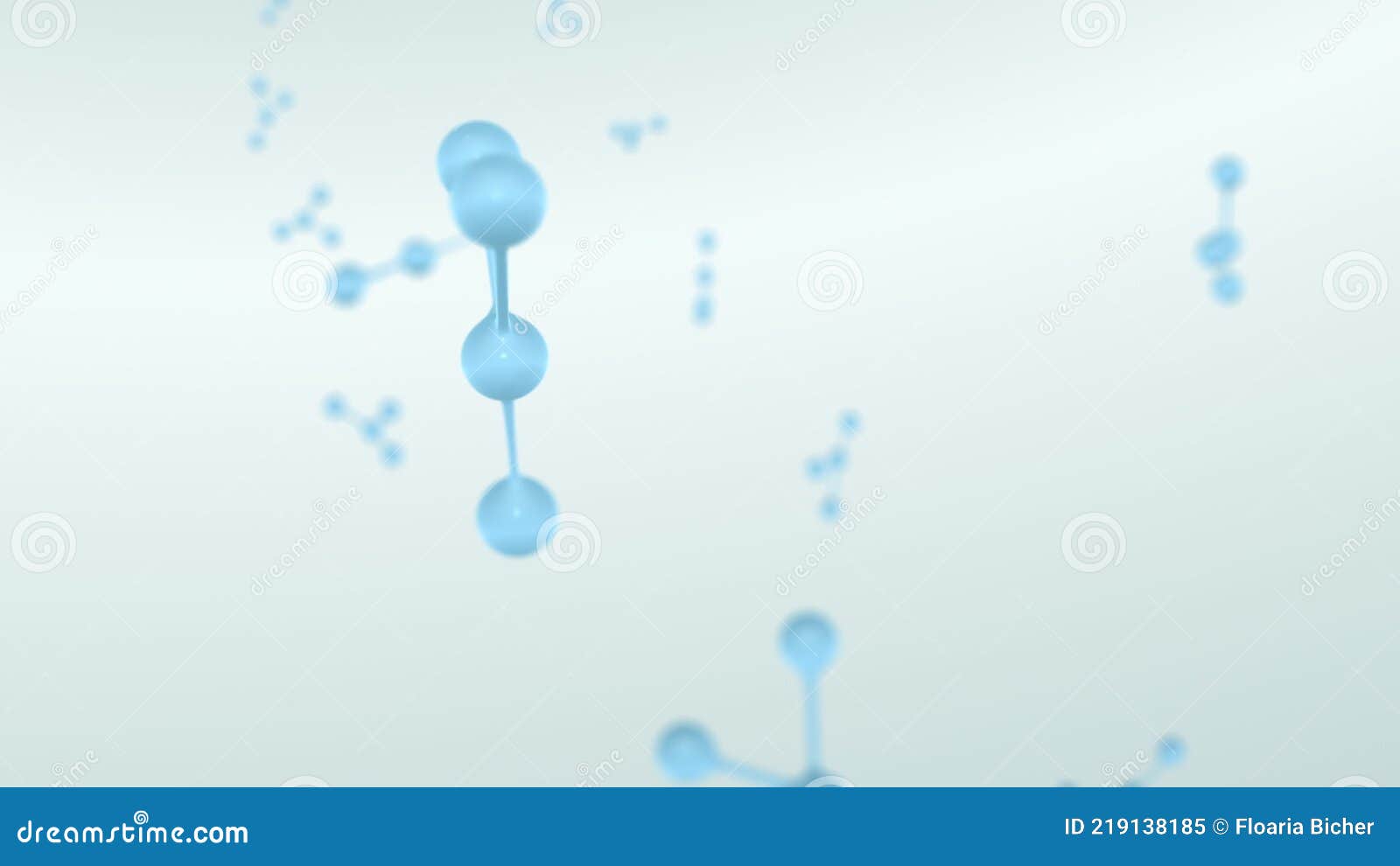 White Background with Atoms and Molecules Particles in 4k Video. Stock ...