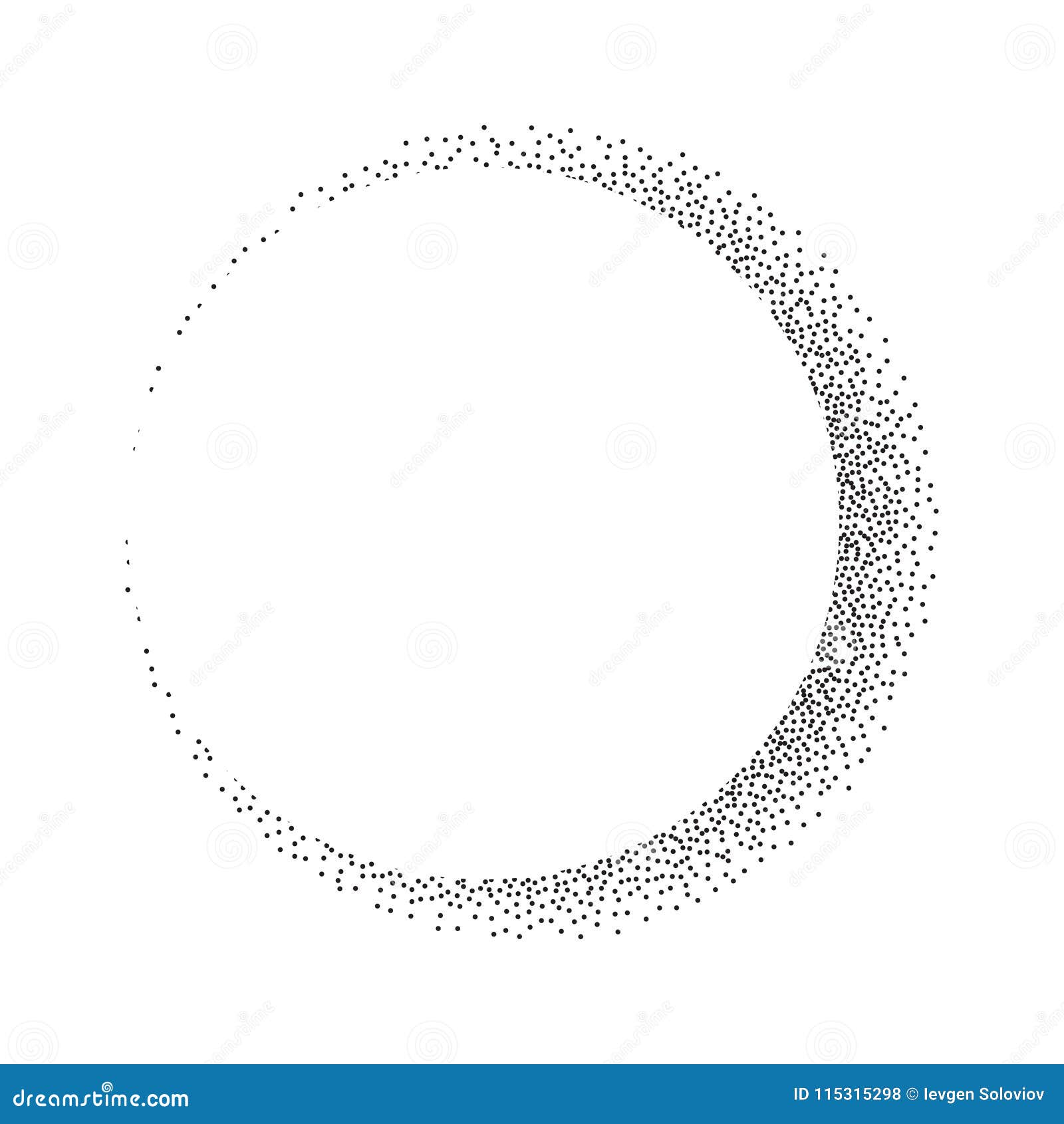 Dotted circle frame stock vector. Illustration of backdrop - 115315298