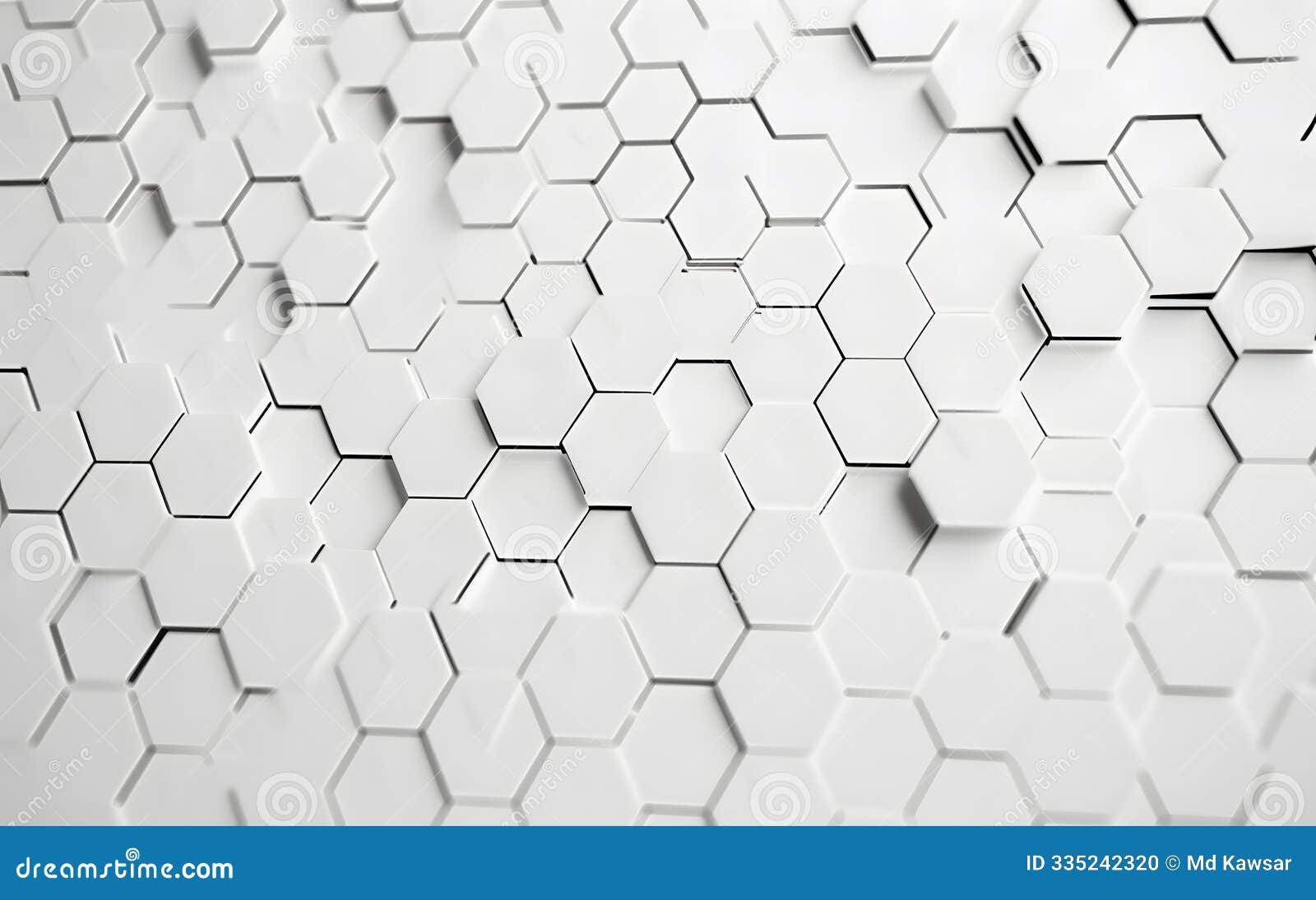 Abstract White Hexagon Pattern Background Stock Illustration ...
