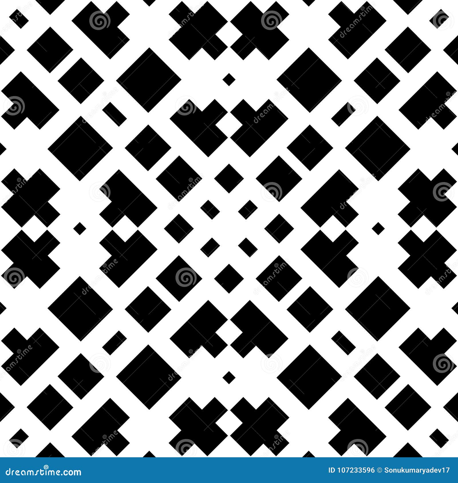 White Background and Black Repeted Pattern Stock Vector - Illustration ...