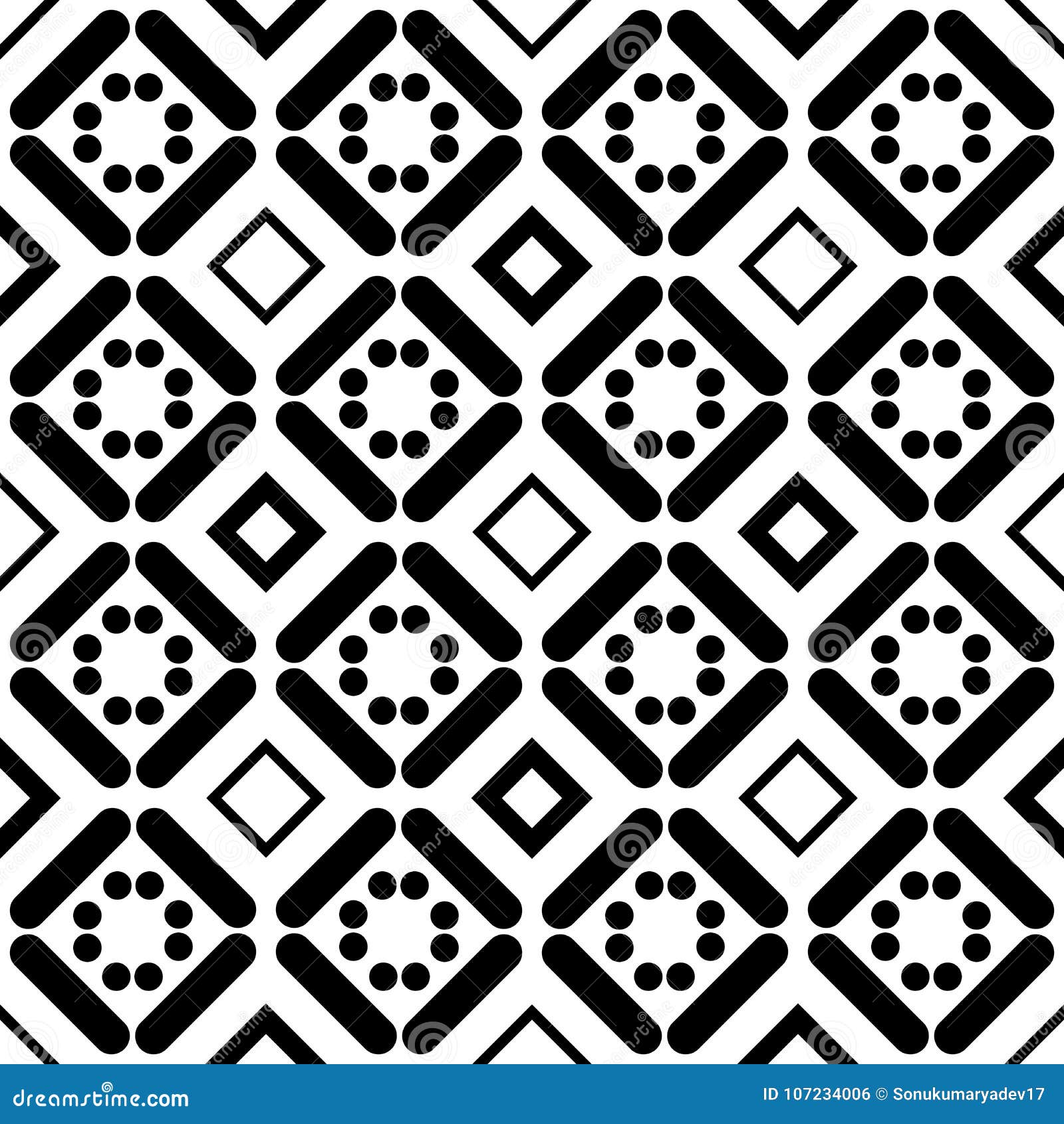 White Background and Black Repeted Pattern Stock Vector - Illustration ...