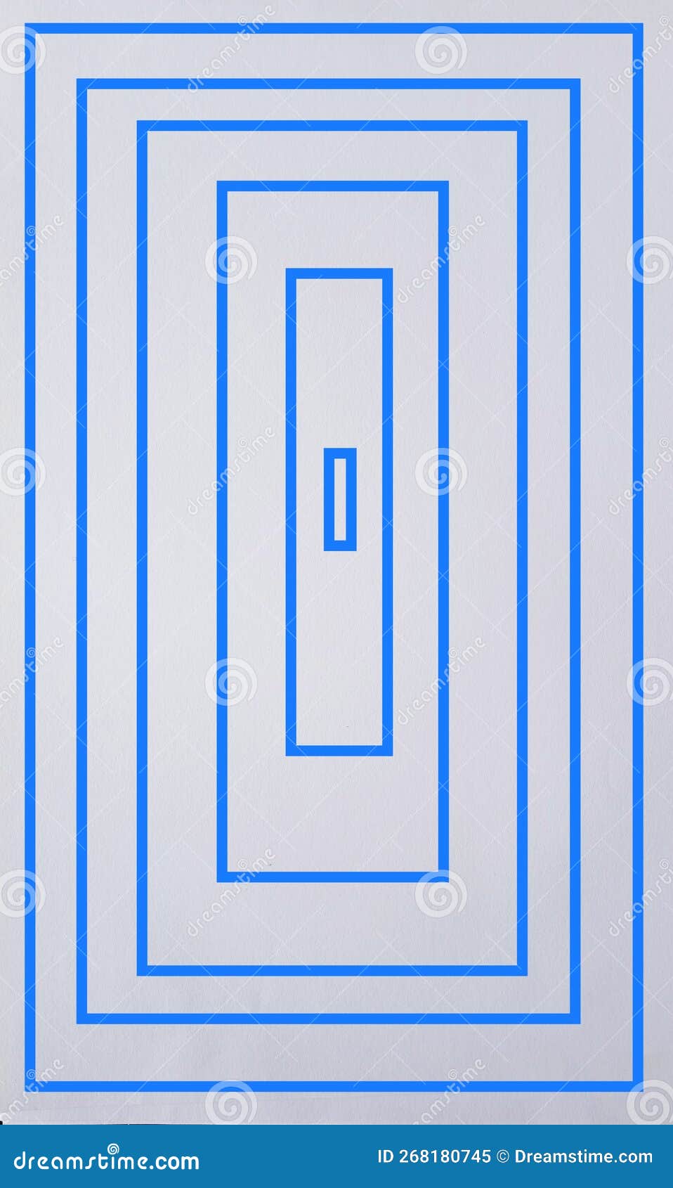 White Background with Blue Box and Line Stock Illustration ...