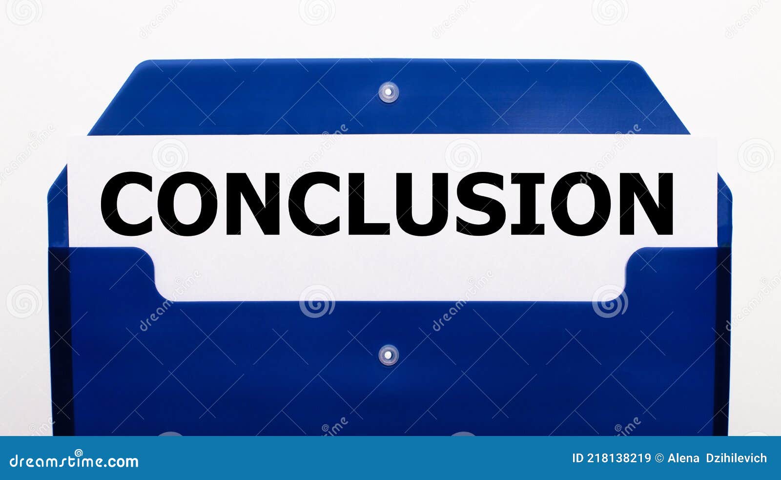 On a White Background, a Blue Folder for Papers. in the Folder is a ...