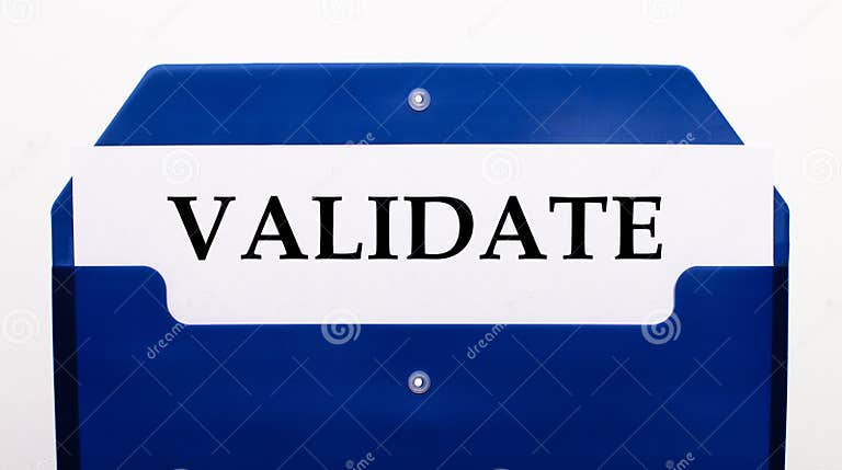 On a White Background, a Blue Folder for Papers. in the Folder is a ...