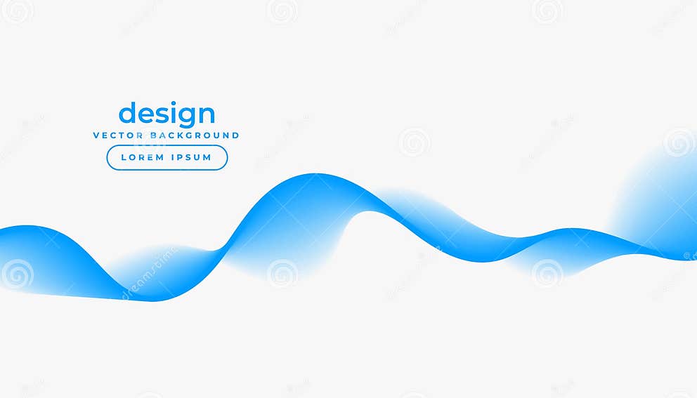 White Background with Blue Gradient Wave Shape Stock Vector ...