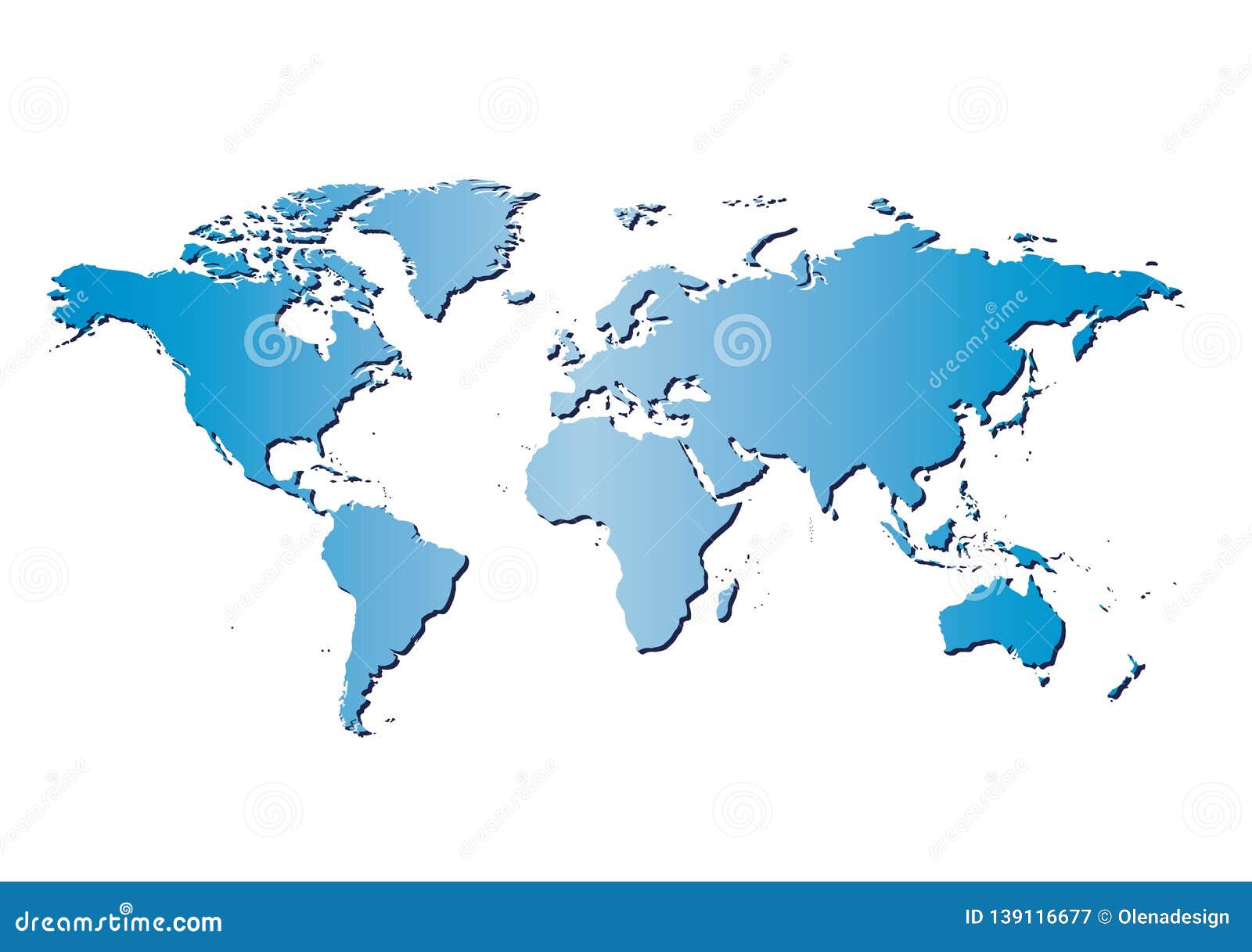 White Background with Blue Map of the World and Gradient - Vector Stock ...
