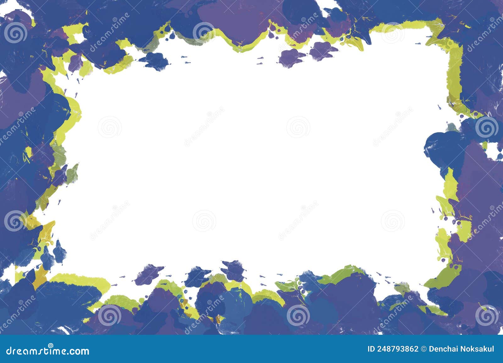 White Background with a Blue-purple Frame Stock Illustration ...