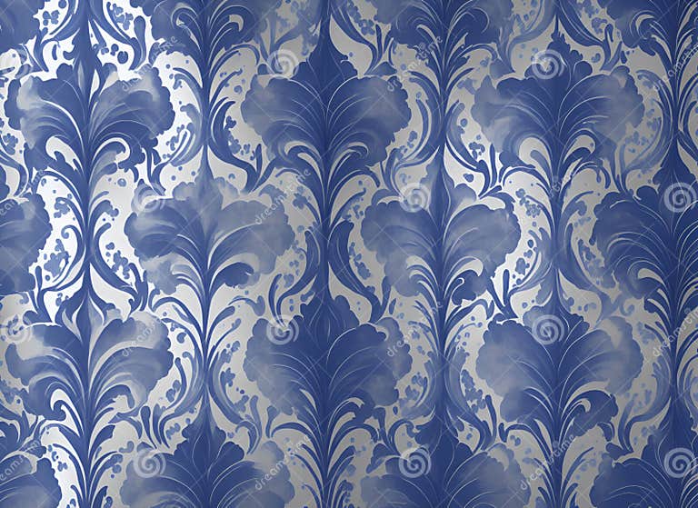 White Background with a Blue Repeating Pattern. Stock Photo - Image of ...