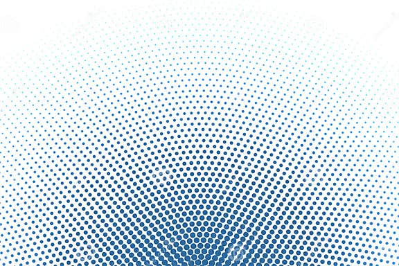 White Background with Blue Round Halftone Pattern Background Stock ...