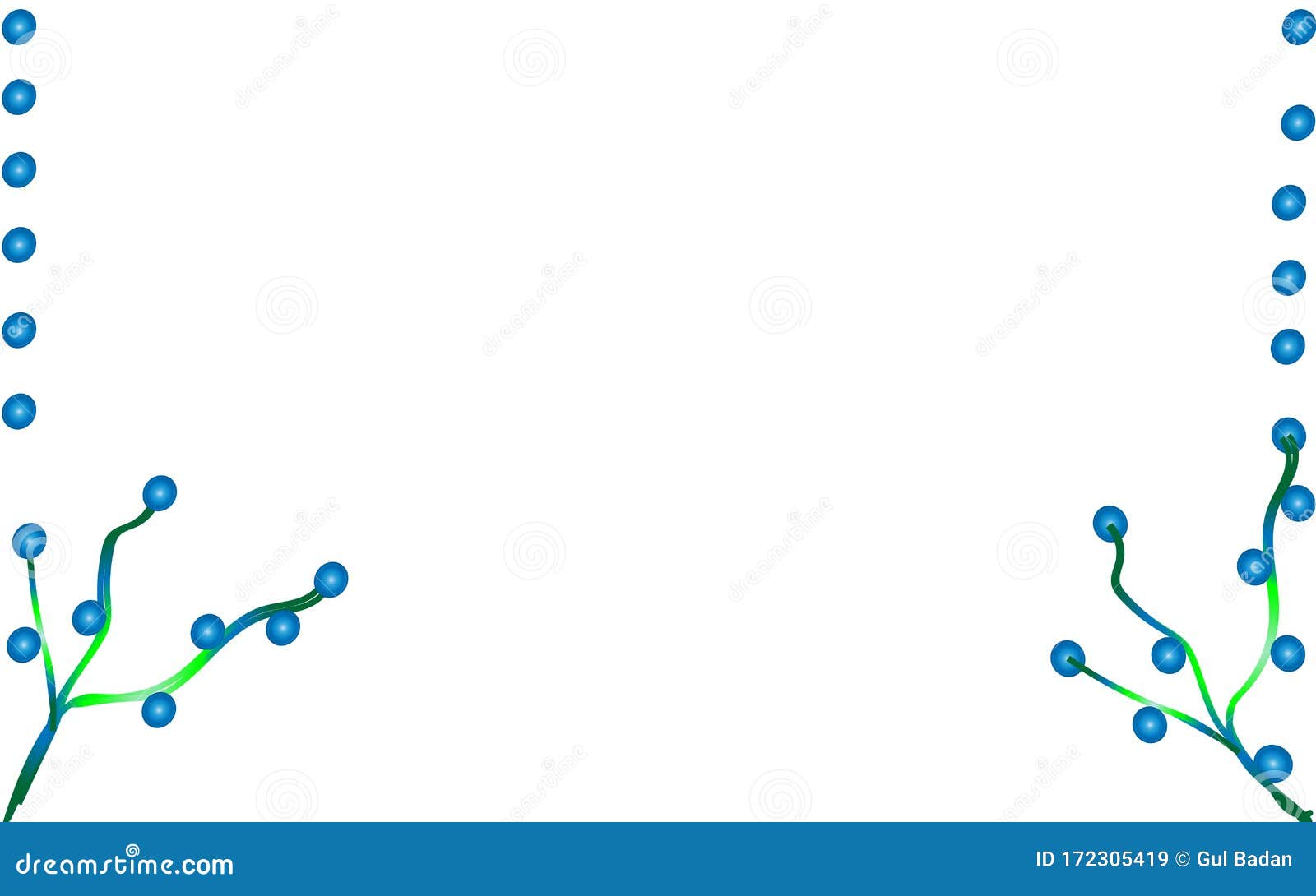 White Background with Blue Side Border Abstract Stock Illustration ...