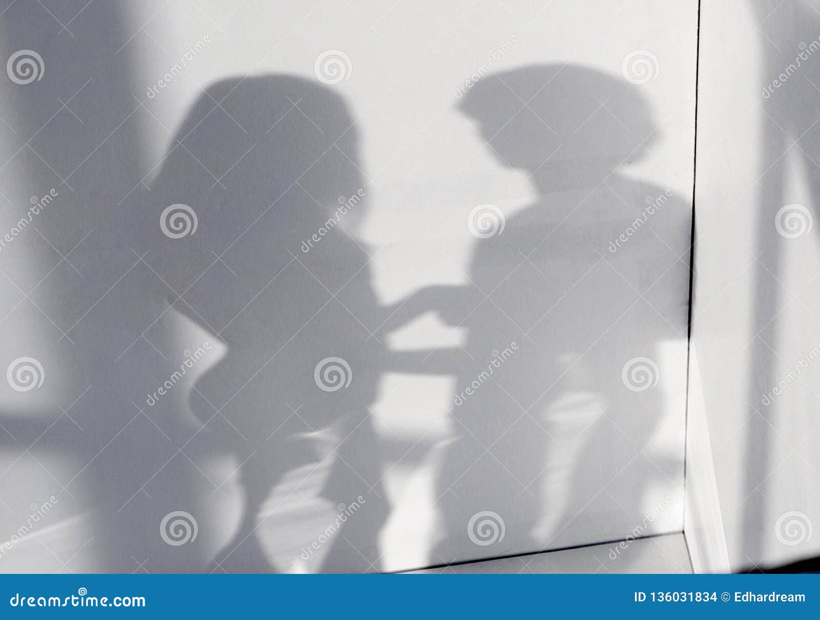 White Background with a Blurred Shadow. Stock Photo - Image of ...