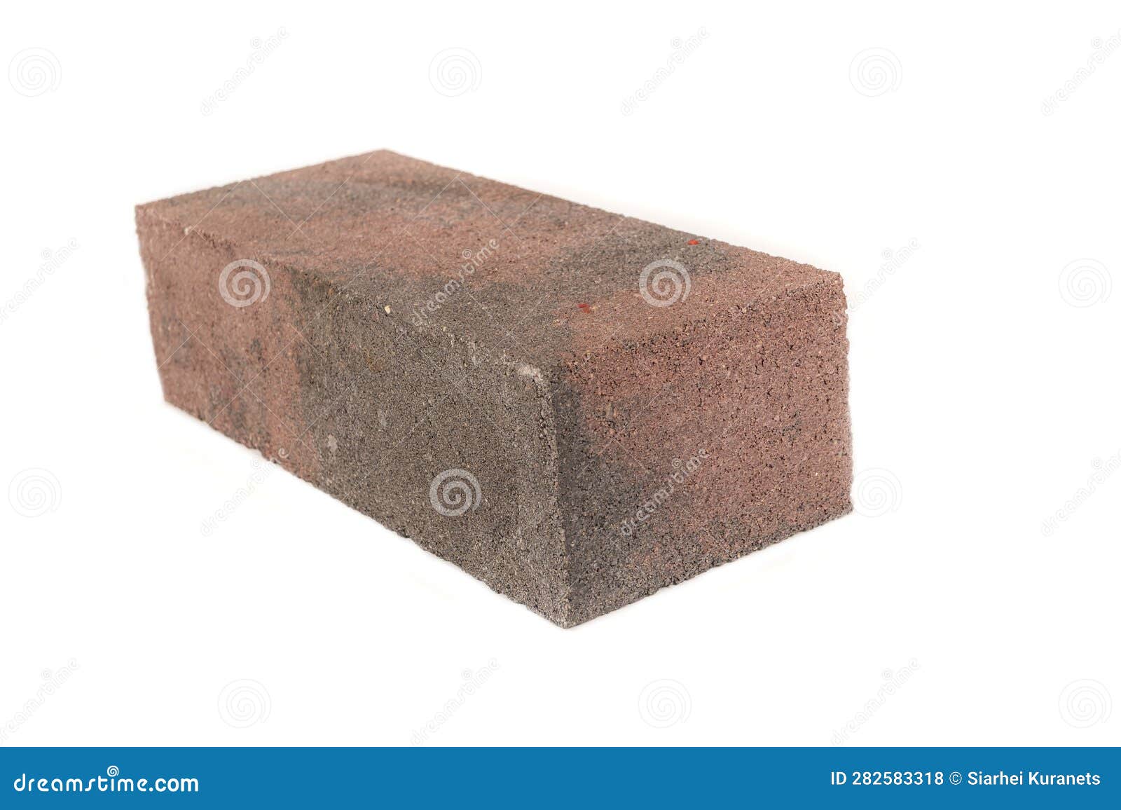 White Background. Brick Made of Concrete. Multi-colored Block for ...