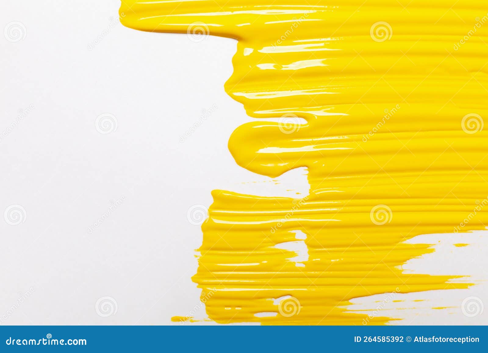 White Background with Bright Yellow Paint Smear Stock Photo - Image of ...