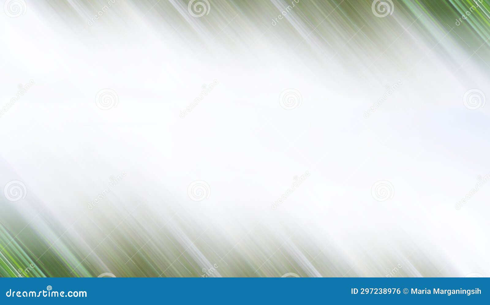 White Background with Brushed Frames Above and Below in Green Gradation ...