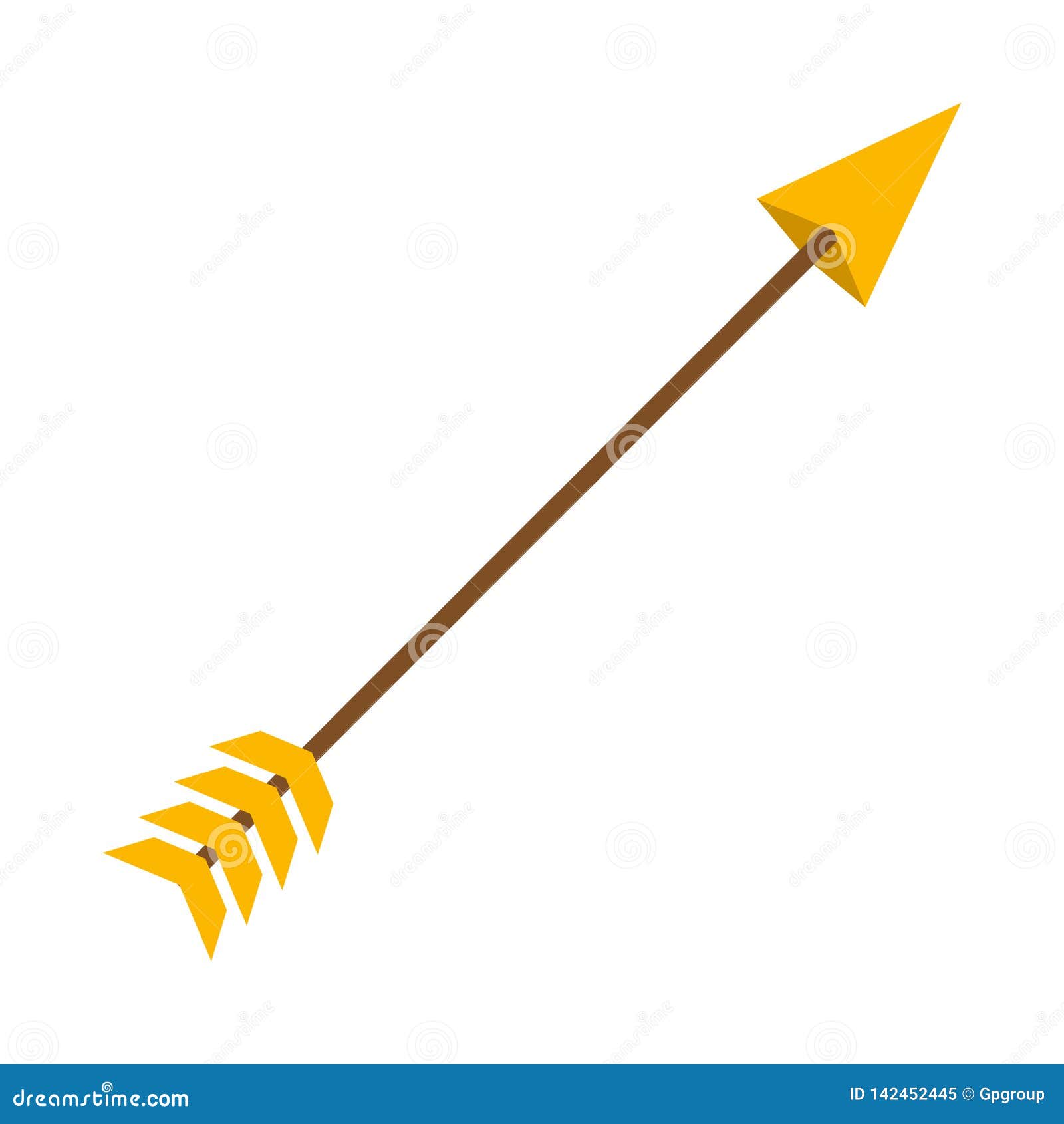 White Background with Color Hunting Arrow Stock Vector - Illustration ...