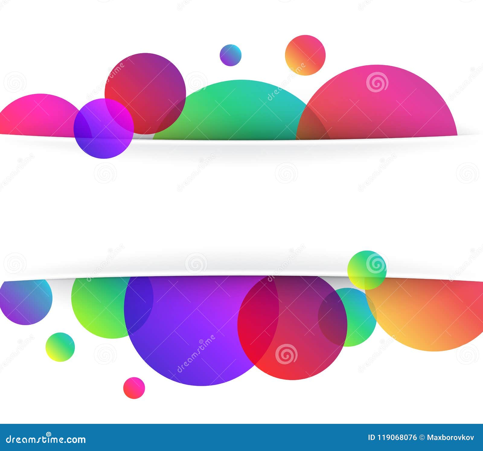 White Background with Colour Circles. Stock Vector - Illustration of ...