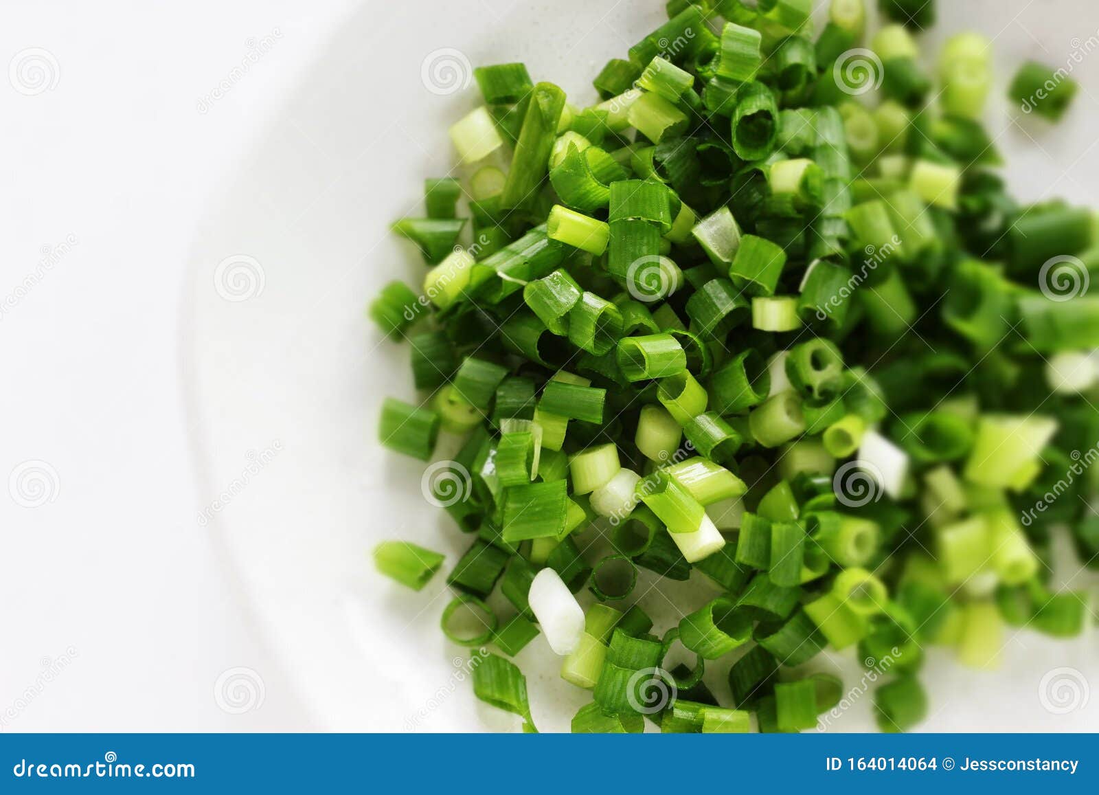 Chopped Spring Onion on Dish Stock Photo - Image of cooking, spring ...