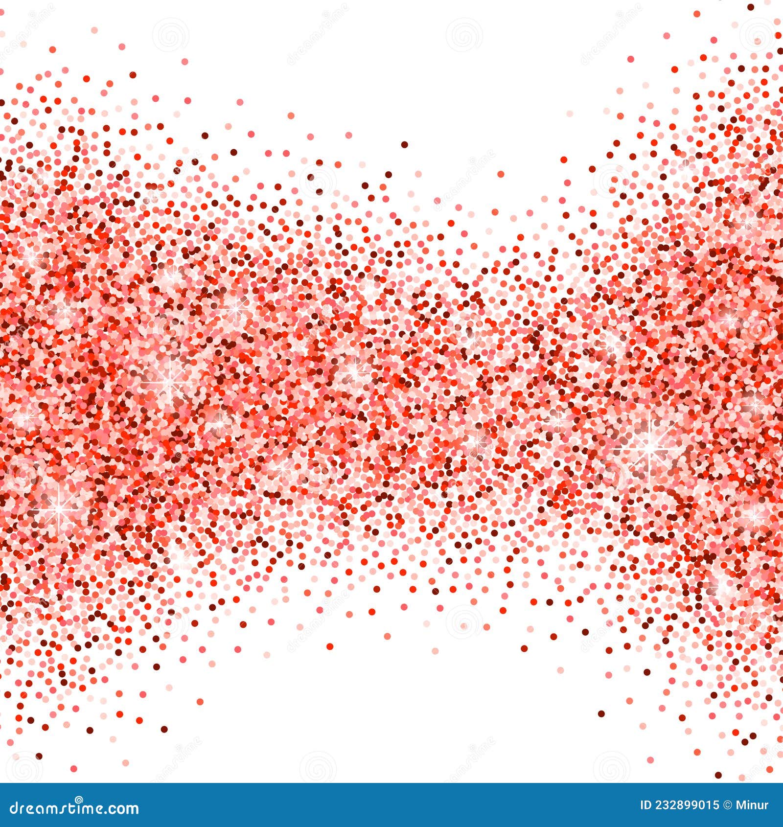 Coral Sequin Confetti Placer Vector Illustration. Wedding Invitation ...