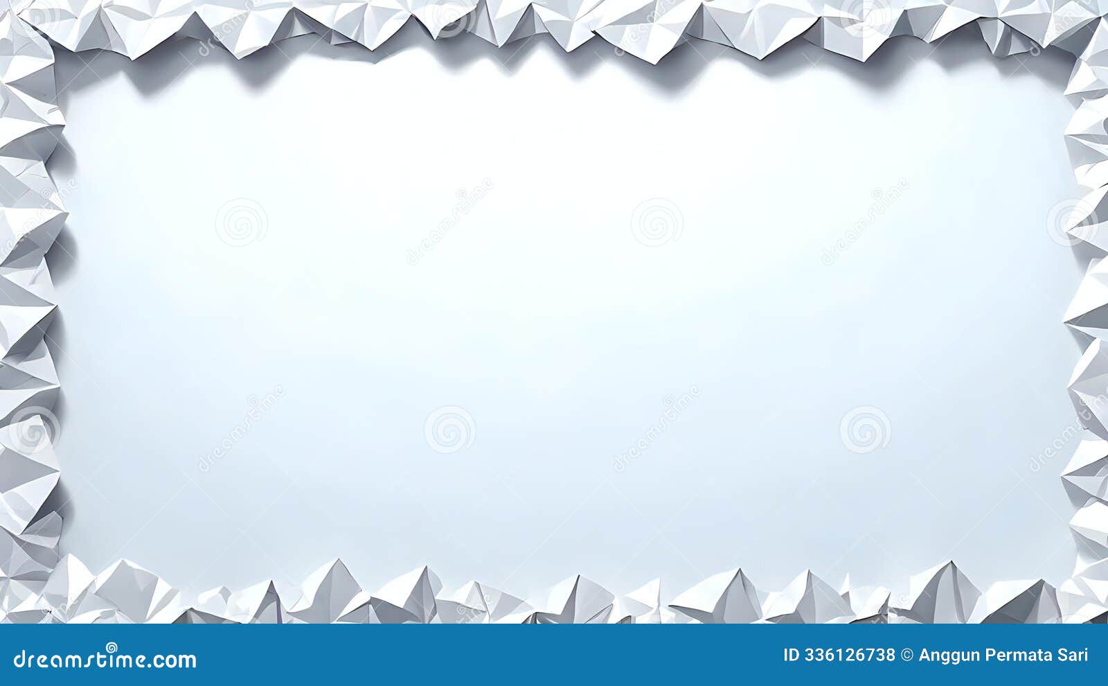White Background with Crumpled Paper Along the Edge Creating a Textured ...